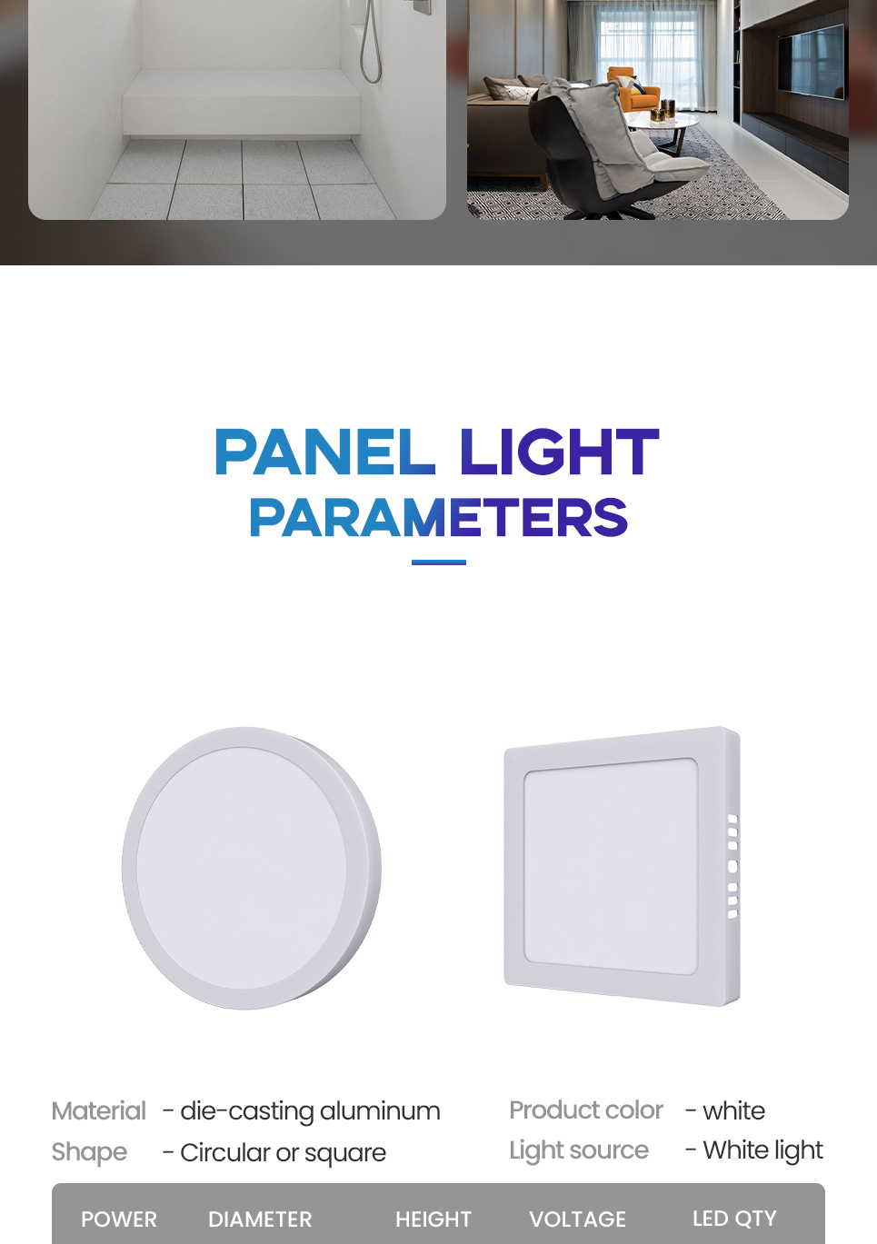 Rong River 24W 18W 12W 6W Surface Pin Light LED Ceiling LED Ceiling ...