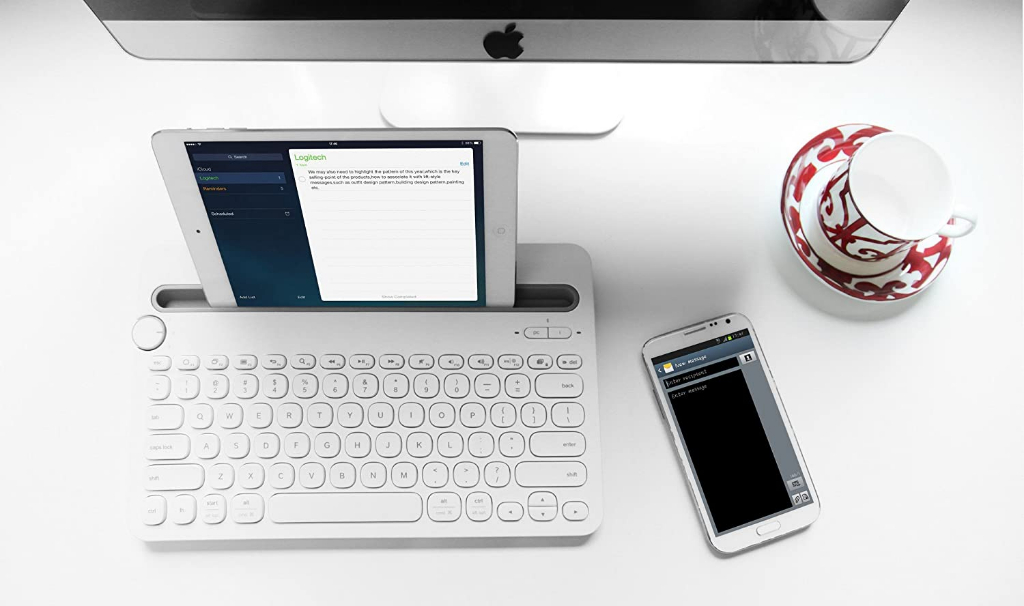 Logitech K480 Multi-Device Bluetooth Keyboard w/5M Keystrokes, Hotkeys ...