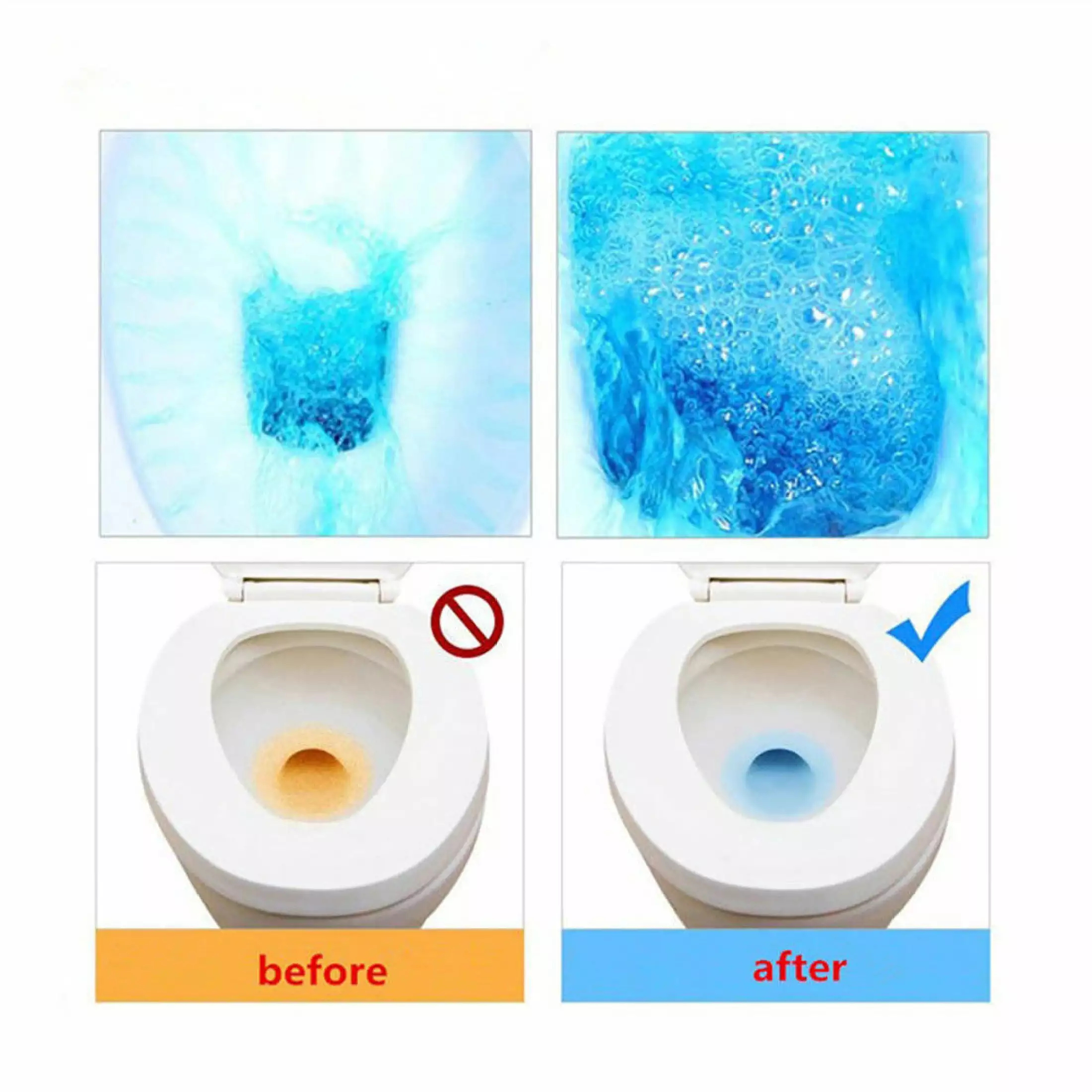 1 PC Blue Tablet Toilet Bowl Automatic Blue Bubble Toilet Cleaner ...