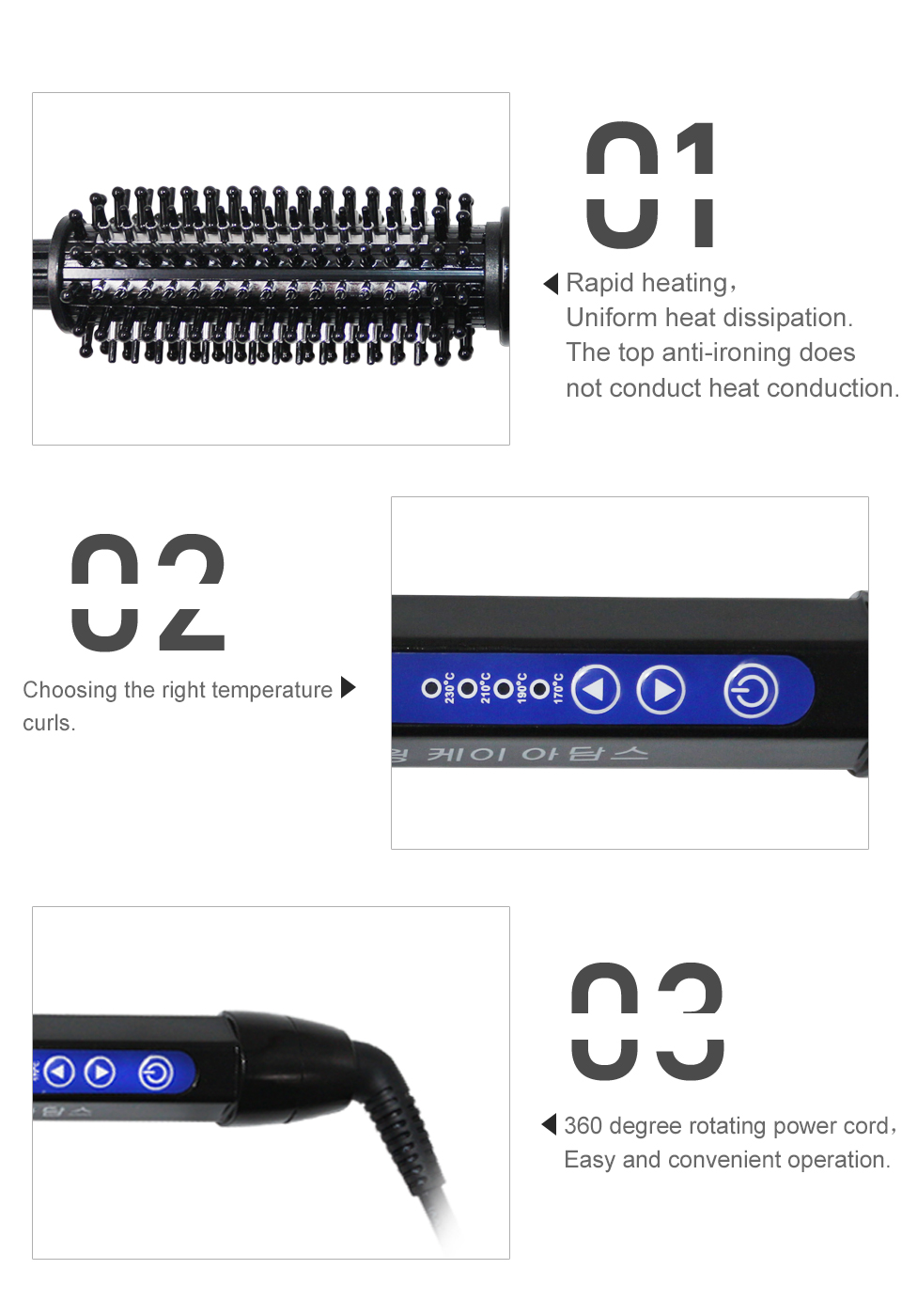Ubeator Ceramic Hair Curler Electric Comb Hair Brush Hair Curlers ...