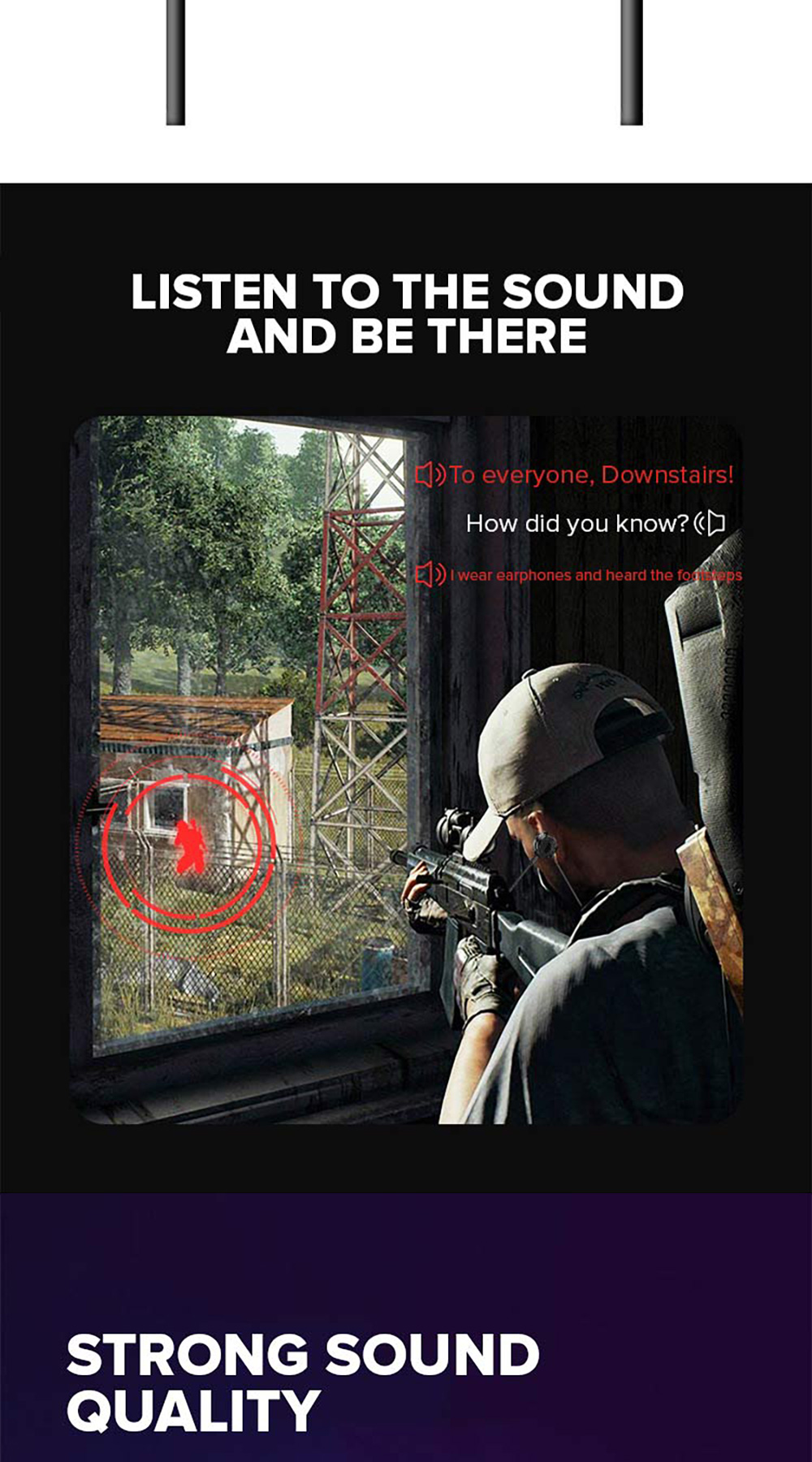 TYLEX XK30 Game Earphones Strong Bass Surround Sound In-Ear Wired Clear Dual Detachable ...