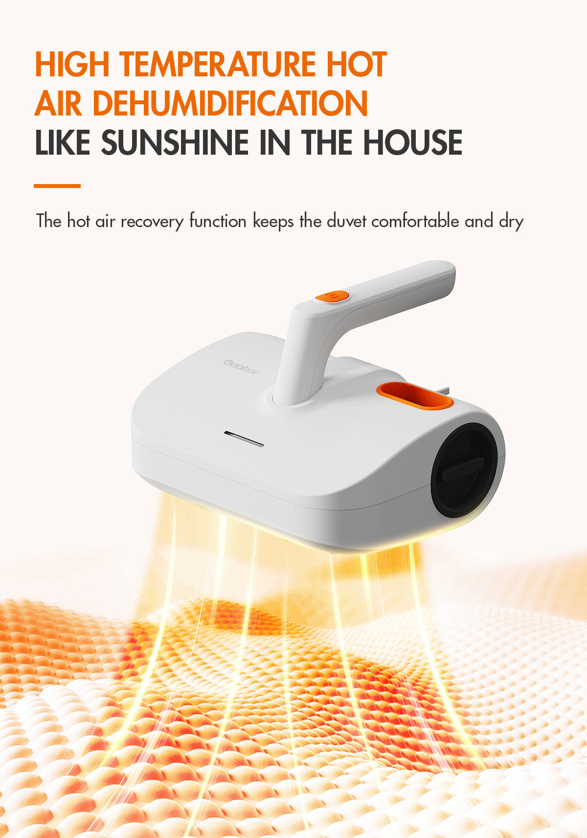 Gaabor Handheld Dust Mite Vacuum Cleaner 200ml Dust Barrel - uv light ...