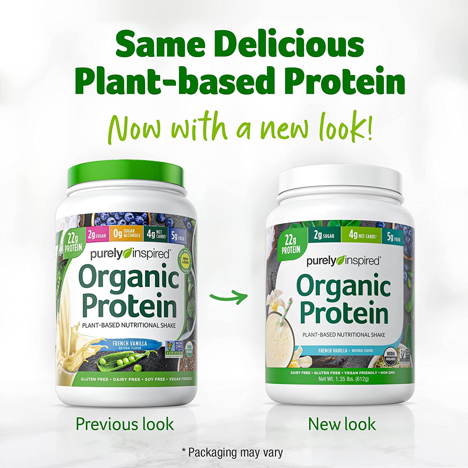 Purely Inspired Organic Protein Plant-Based Nutritional Shake 1.35 Lbs ...