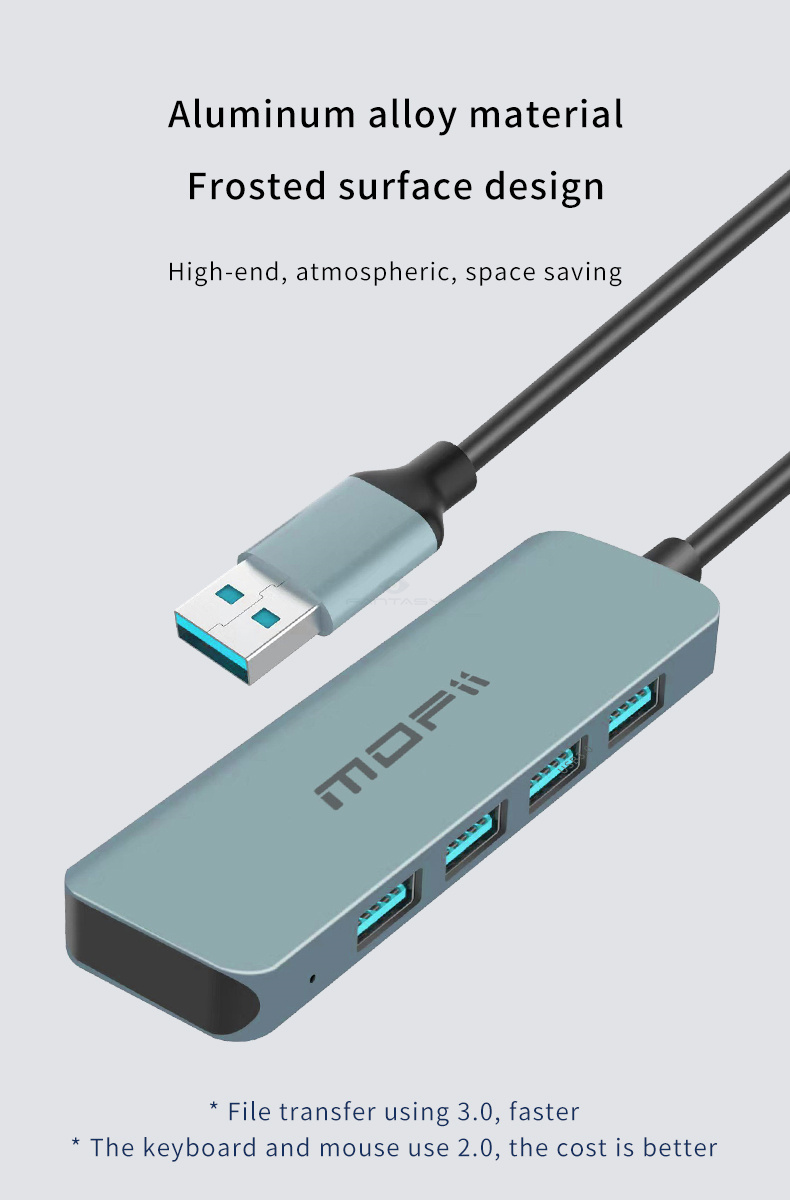 MOFii USB Hub 4 Ports USB 3.0 High Speed Original Fast Charging Adapter ...