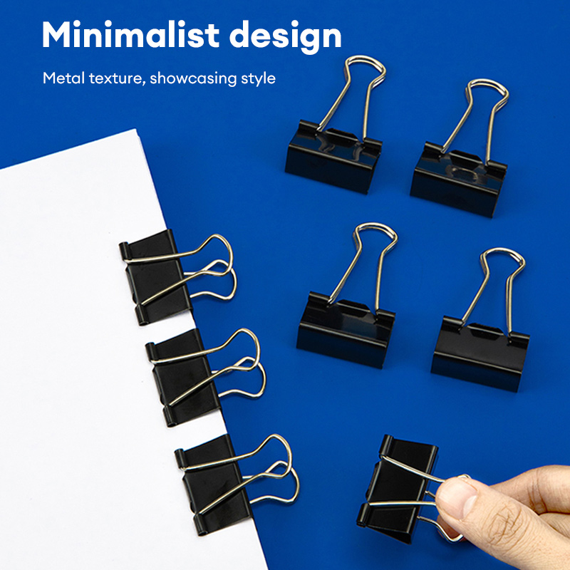 Deli Binder Clips Black 19mm/25mm Multipurpose Paper Clip School Office ...