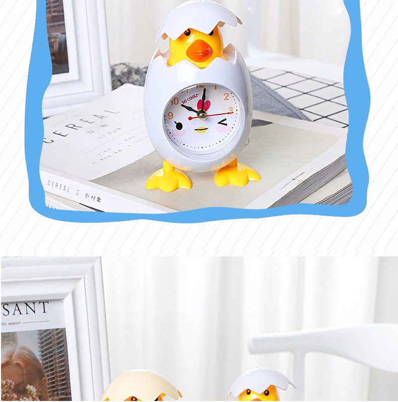 Cartoon lovely clock chicken duck eggshell shape student children's ...