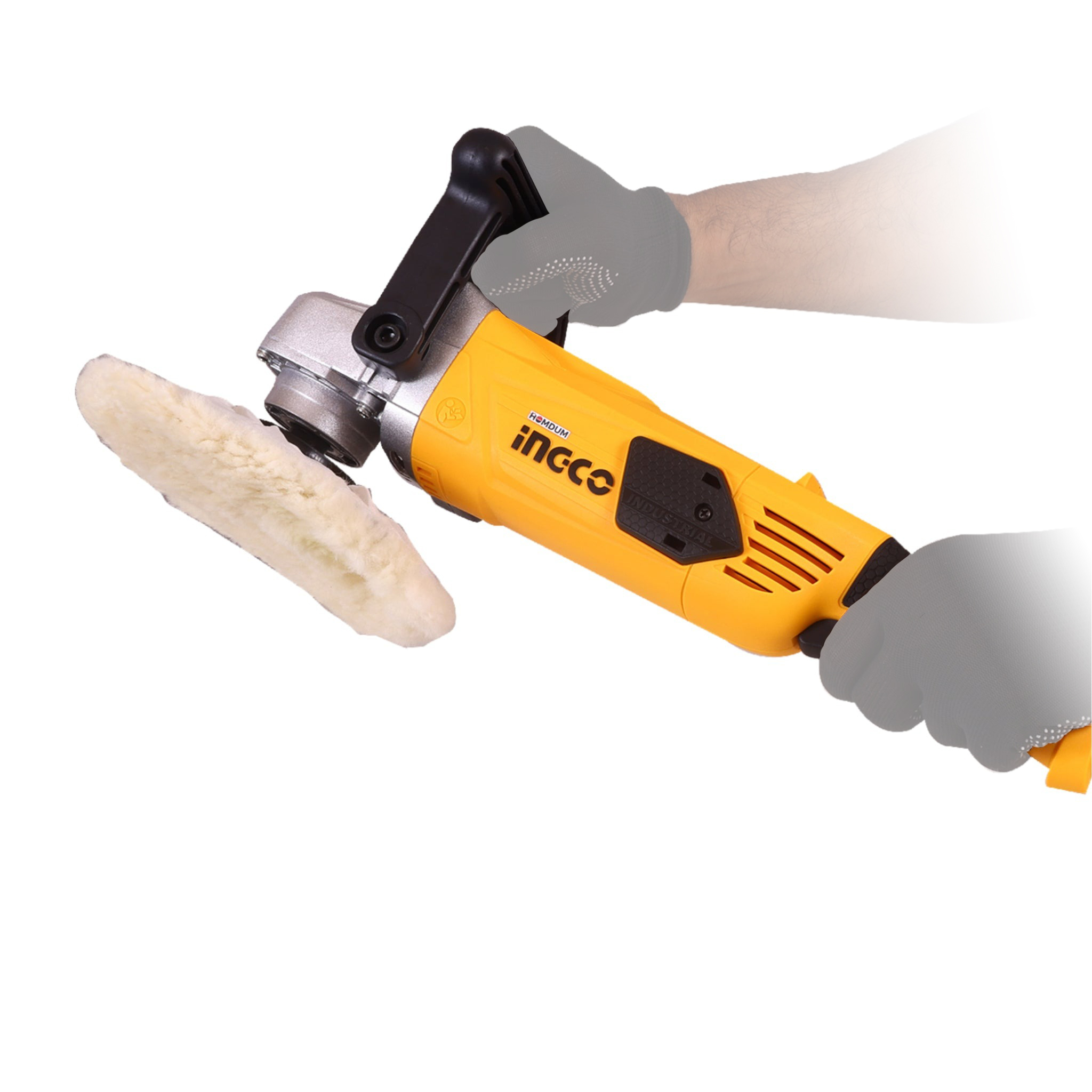 INGCO 1400W Electric Angle Polisher w/ Variable Speed, Extra Carbon ...