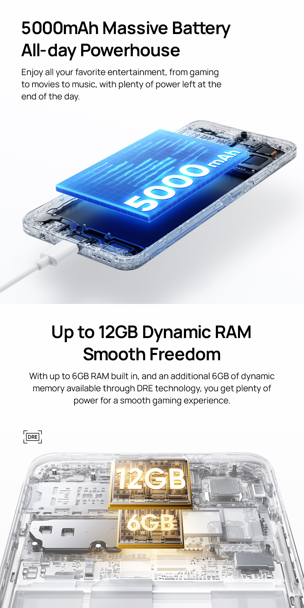 Realme C53 Smartphone 6GB+128GB / 8GB+256GB Unisoc T612 6.7” HD+ 90Hz Display 50MP AI Camera ...