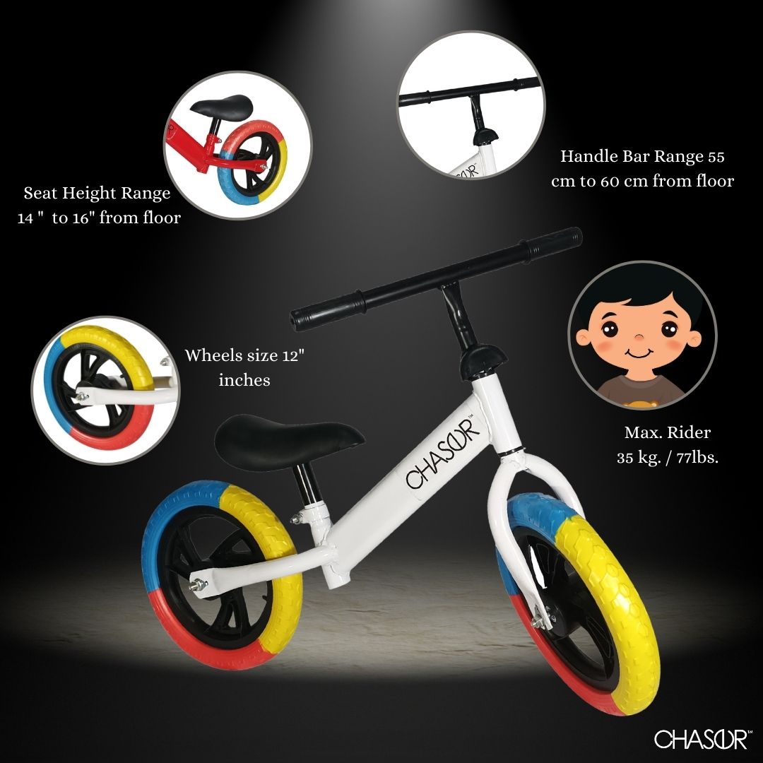Chaser Wheelies Rainbow Balance Bike for Kids – No Pedals, Lightweight Balancer Bike (Ages 2–5 ...