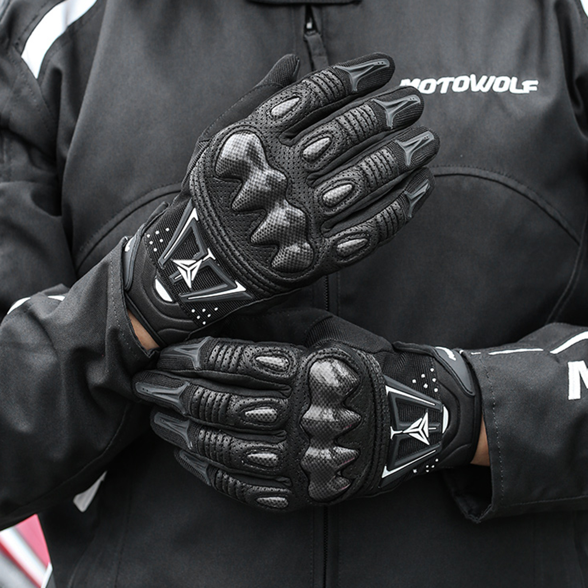 MOTOWOLF Carbon Motorcycle Gloves with Smart Tip MDL0304 | Shopee ...