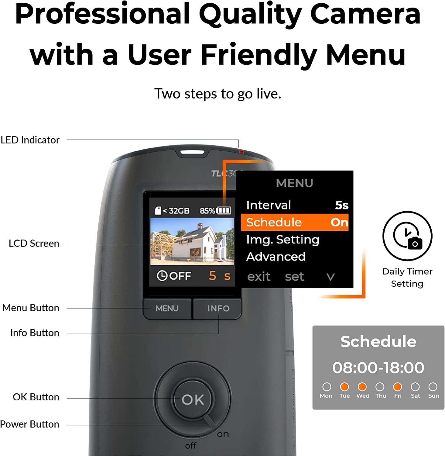 Brinno Time Lapse Camera BCC300-M Bundle FHD 1080p HDR with Waterproof ...