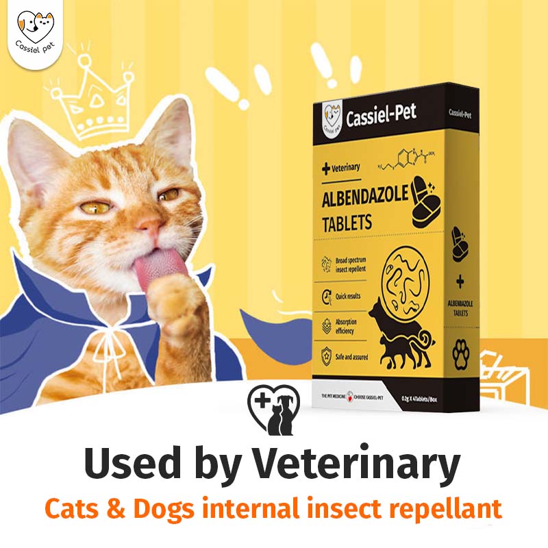 Cassiel Pet Albendazole Deworming Tablet For Nematocide Dewormer, Worm ...