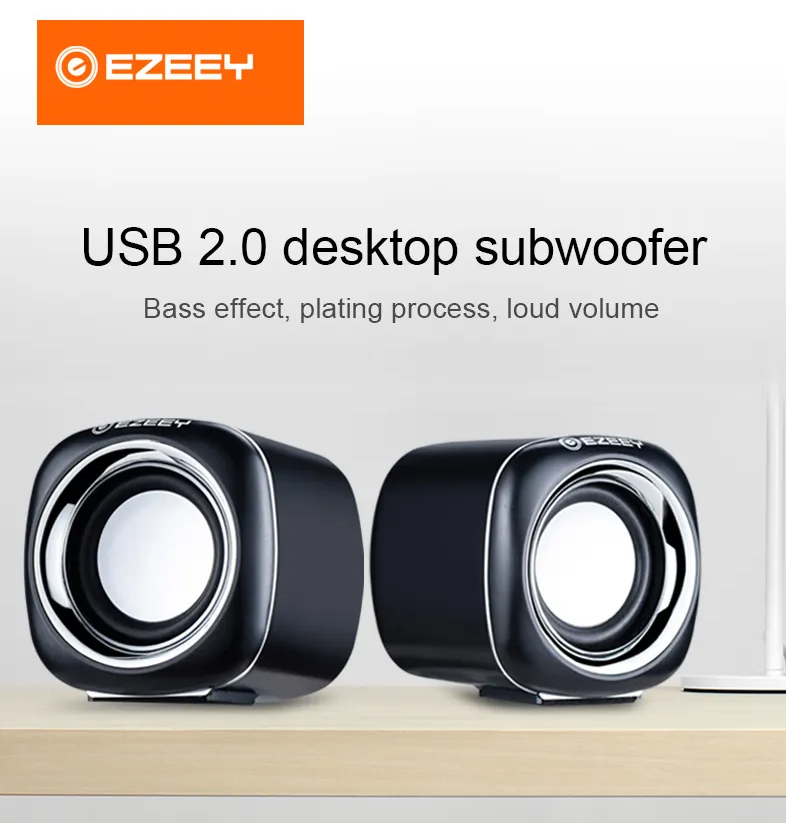 EZEEY A1 Mini Computer Speaker Stereo USB Wired Powered for PC/Laptops ...