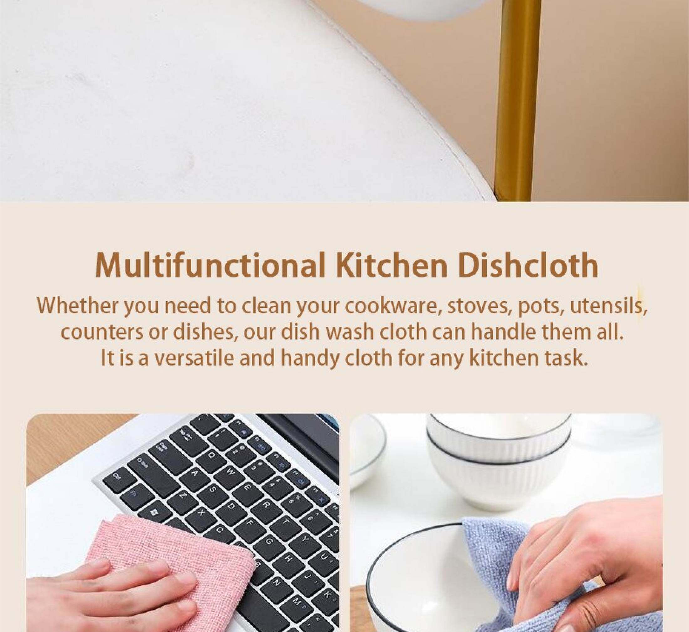 20pcs/box kitchen Cleaning towels Reusable Absorbent Microfiber Kitchen ...