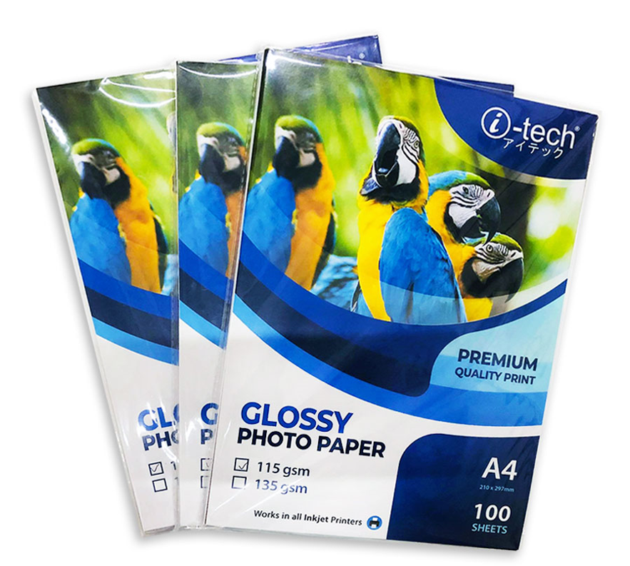 i-tech Glossy Photo Paper Premium Quality (115gsm/135gsm) | Shopee ...