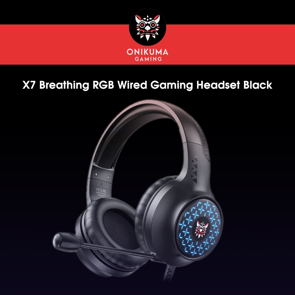 EasyPC| Onikuma X7 Wired Gaming Headset| Breathing RGB Black | Shopee ...