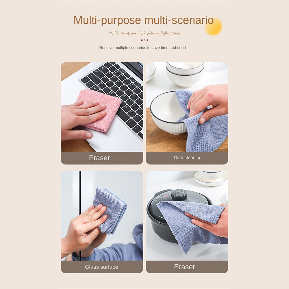 20pcs/box Removable Dishcloth Reusable Absorbent Microfiber Kitchen ...