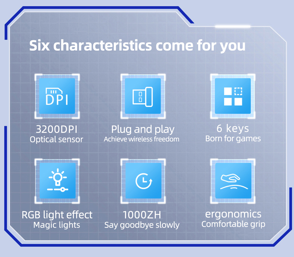Zeus x INPHIC 2.4G Wireless Mouse Rechargeable Mechanical Office Gaming ...