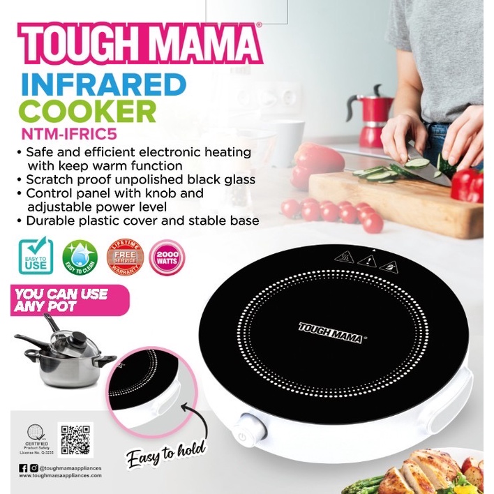 Tough Mama NTM-IFRIC5 Infrared Induction Cooker Round Electric Stove ...
