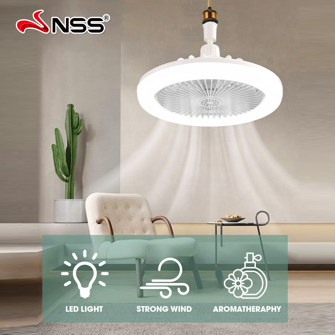 NSS 2 IN 1 Celing Fan with Light E27 Adjustble Light 30W LED Ceiling ...