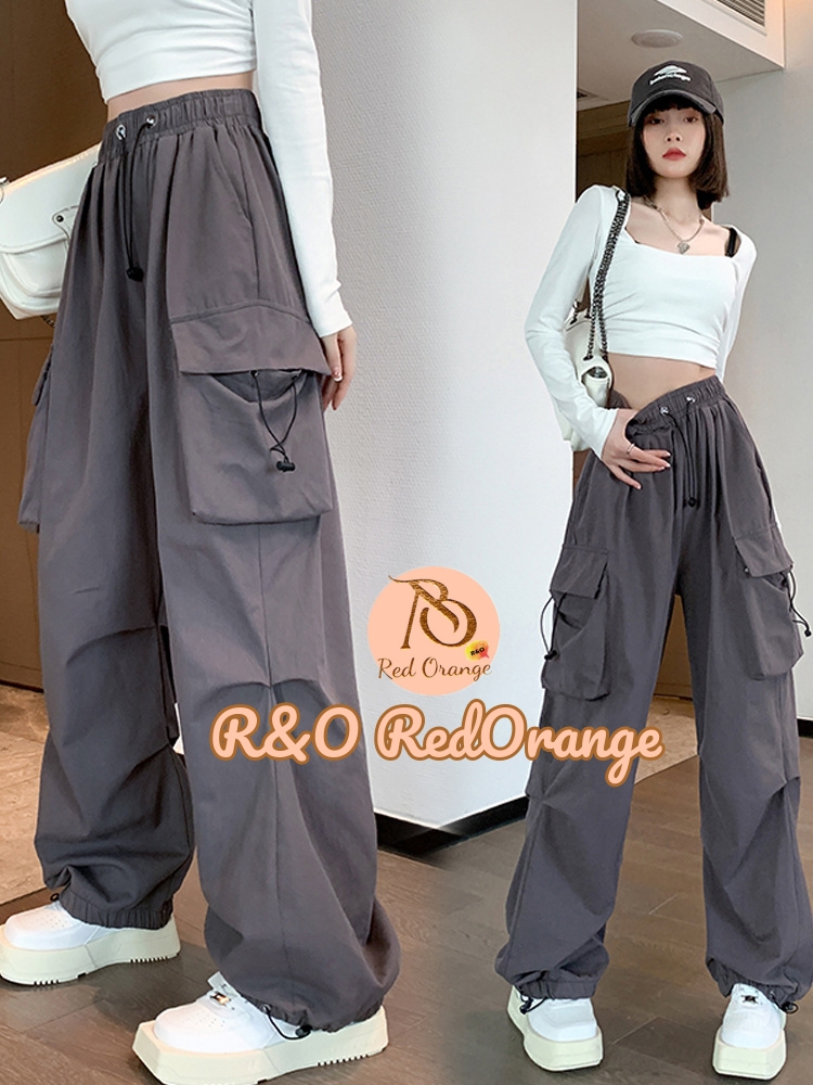 R&O Cargo Jogger pants with side pocket swag trouser with string Taslan ...