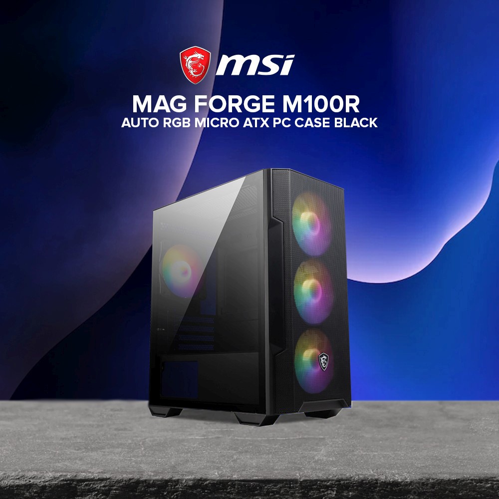 EasyPC | MSI MAG Forge M100A Auto RGB/ M100R Auto RGB/ M100R ARGB PC Case Black| Micro ATX ...