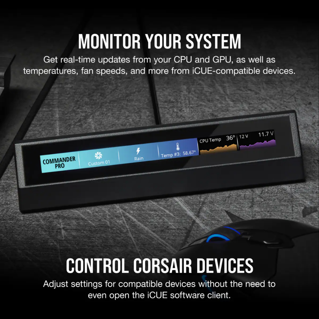 CORSAIR iCUE Nexus Companion Command Center Console Dock w/5" Diagonal ...