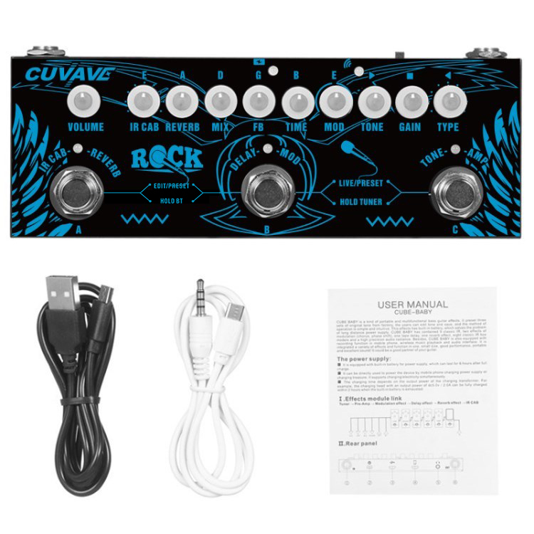 CUVAVE CUBE BABY Portable Multifunctional Electric / BASS / AC Guitar ...