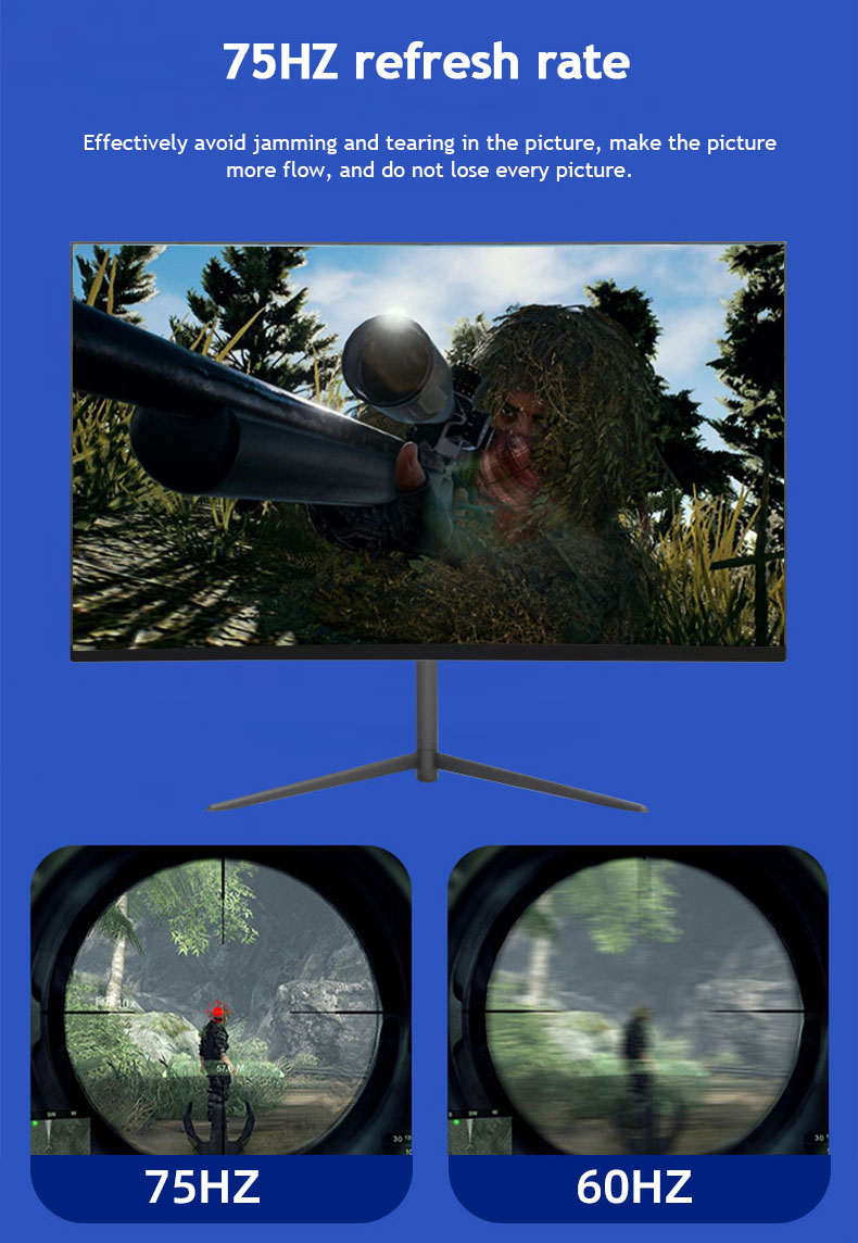 VOVOVA IPS FHD Curved Monitor Brand Gaming Monitor 19/22/24/27 inch ...