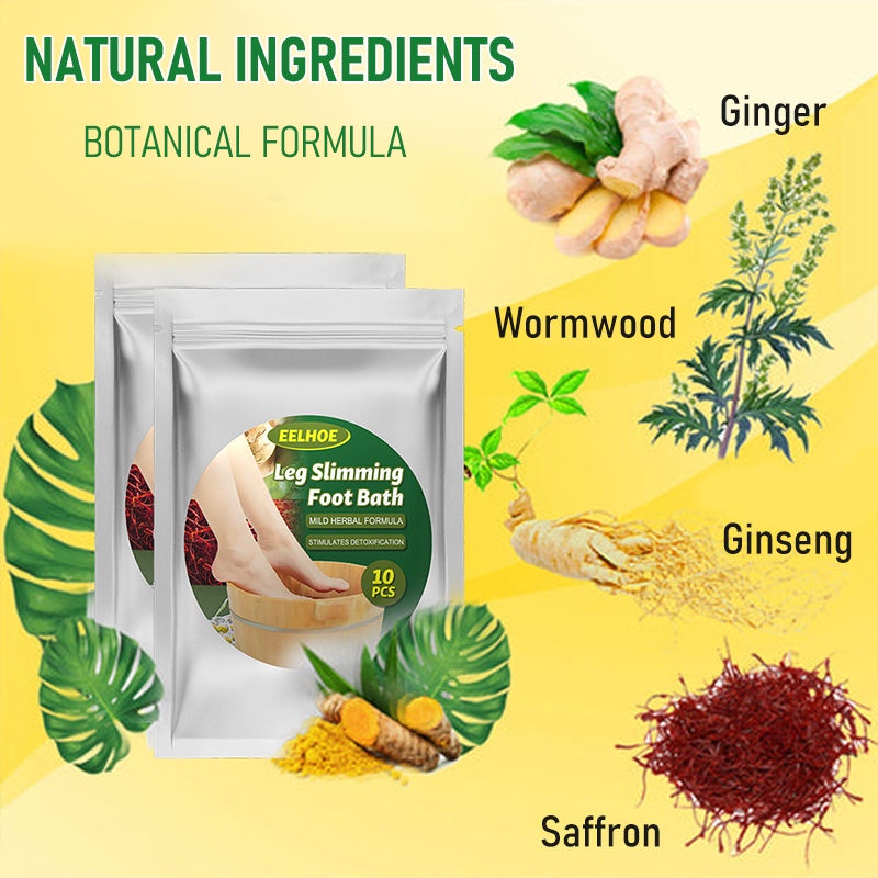 10PCS Ginger Foot Soak Foot Powder Bag Dehumidification Alleviate ...