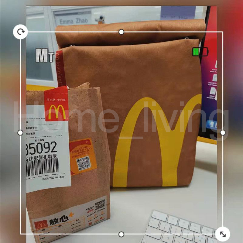 Mcdonald's Bag Paper Bag Backpack Women's Backpack Large Capacity ...