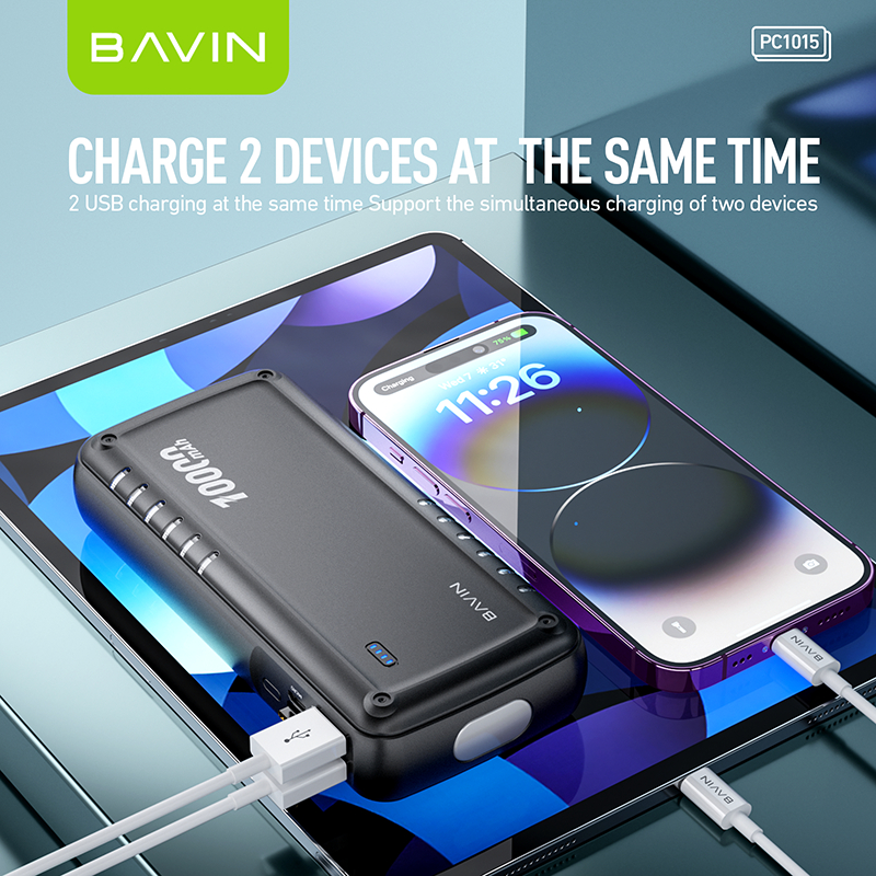 BAVIN PC1015 10000mah Powerbank & Car Igniter W/ SOS Light & Clip for ...