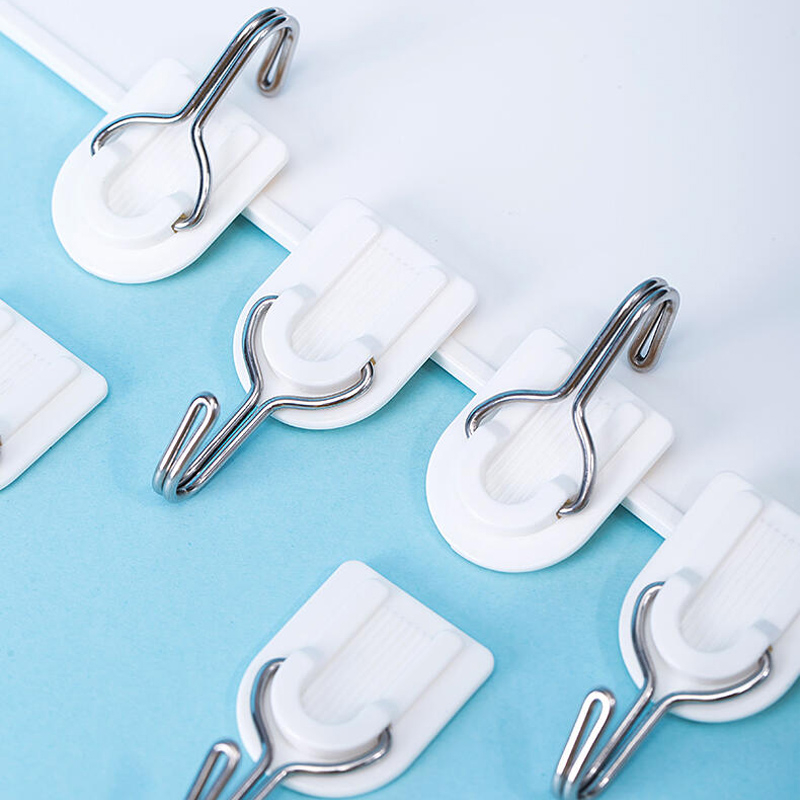 Deli 3/6PCS Adhesive Wall Hooks Self Adhesive Anti-Skid Hook Heavy Duty ...