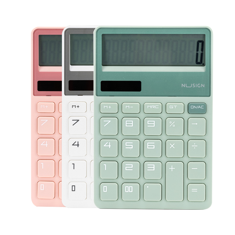 Nusign by Deli ENS042 Dual Power Calculator Big Screen Calculators ...