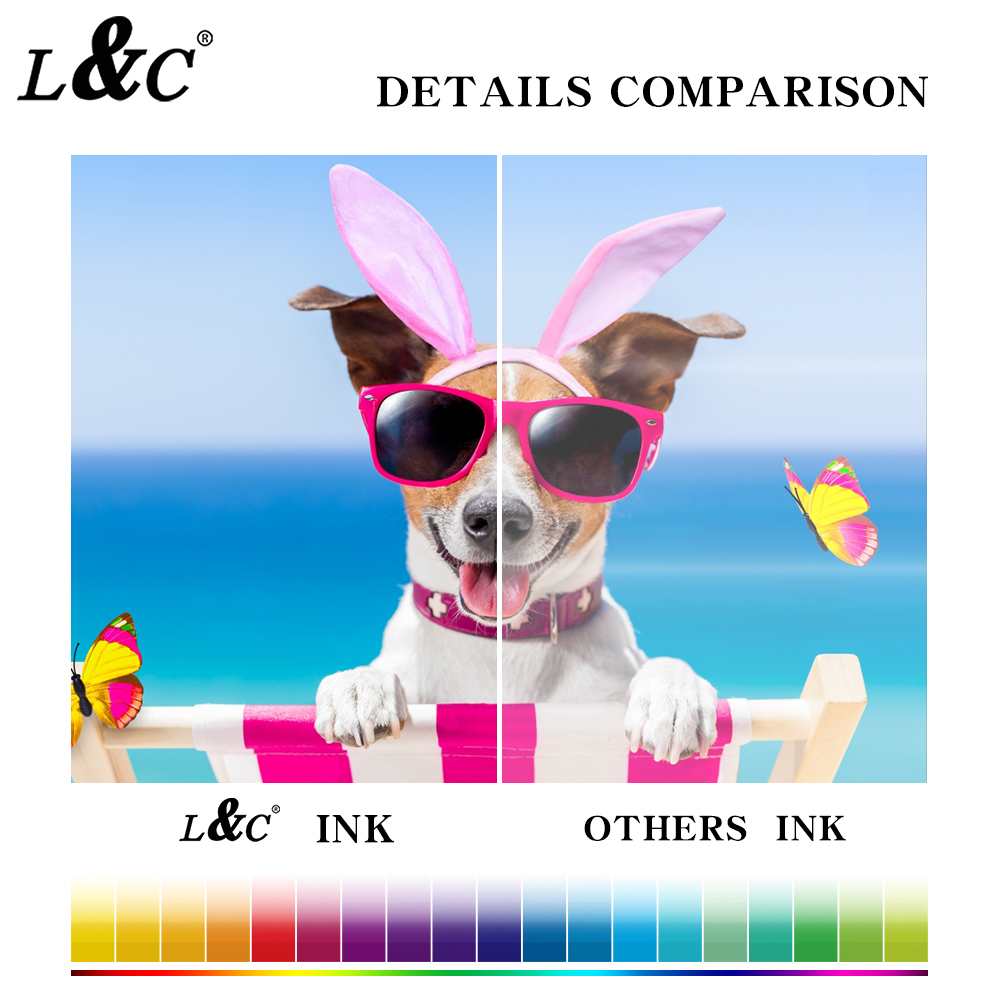 L&C Dye Ink UV Ink 100ml 4 Colors Universal Dye Ink for Inkjet Printers ...