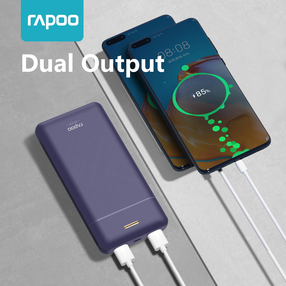 Rapoo Original 12W Powerbank 2 Input and 2 Ouputs 5V 2A Power Bank ...