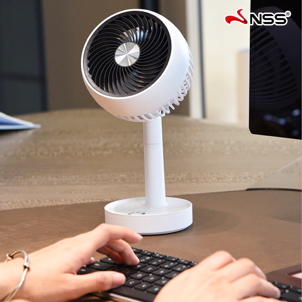 NSS Electric Desk Fan Mini Fan Rechargeable USB Portable Desktop Fan 3 ...