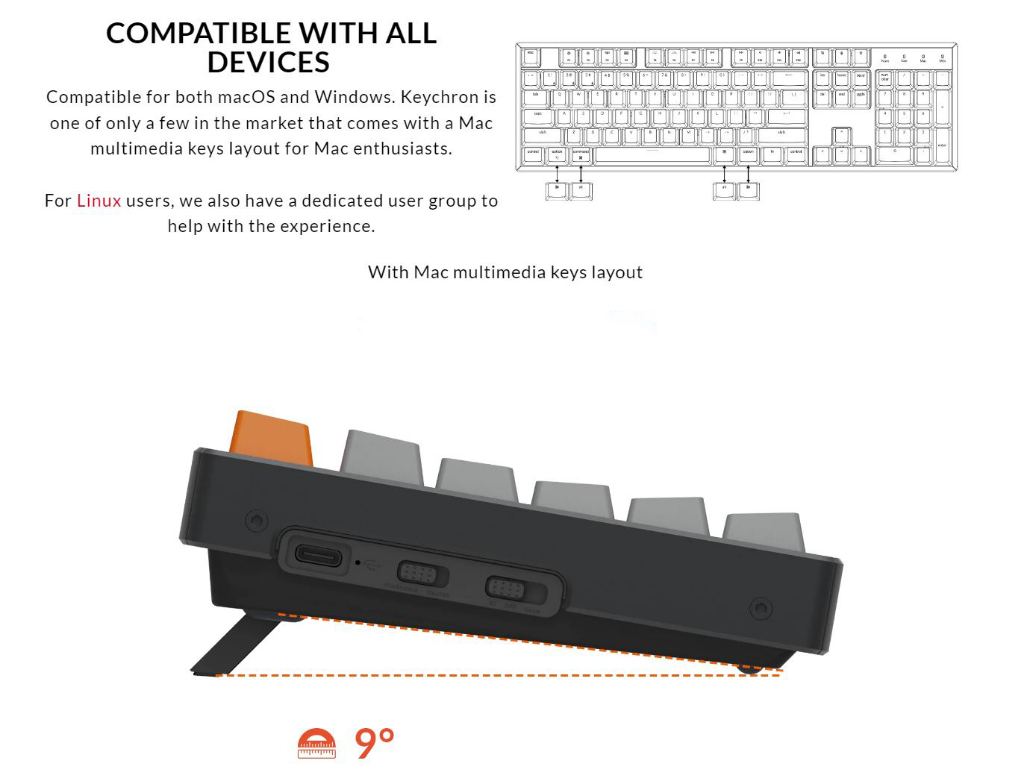 Keychron K10 104 Keys RGB BT Wireless/Wired Full Size Mechanical ...