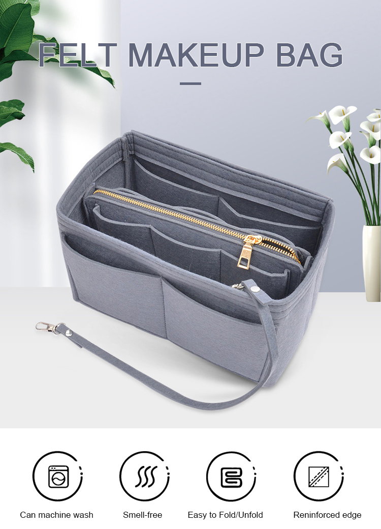 Bag Organizer Tote Pouch Purse Organizer Insert Felt Bag Organizer ...
