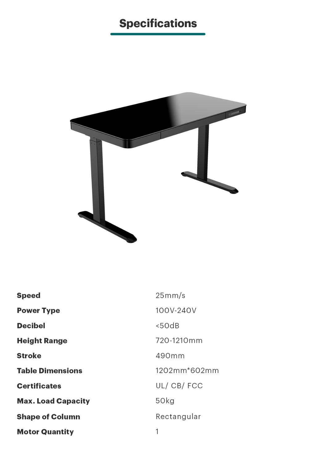 Ergonomic Electric Height Adjustable Office Standing Desk & Table ...