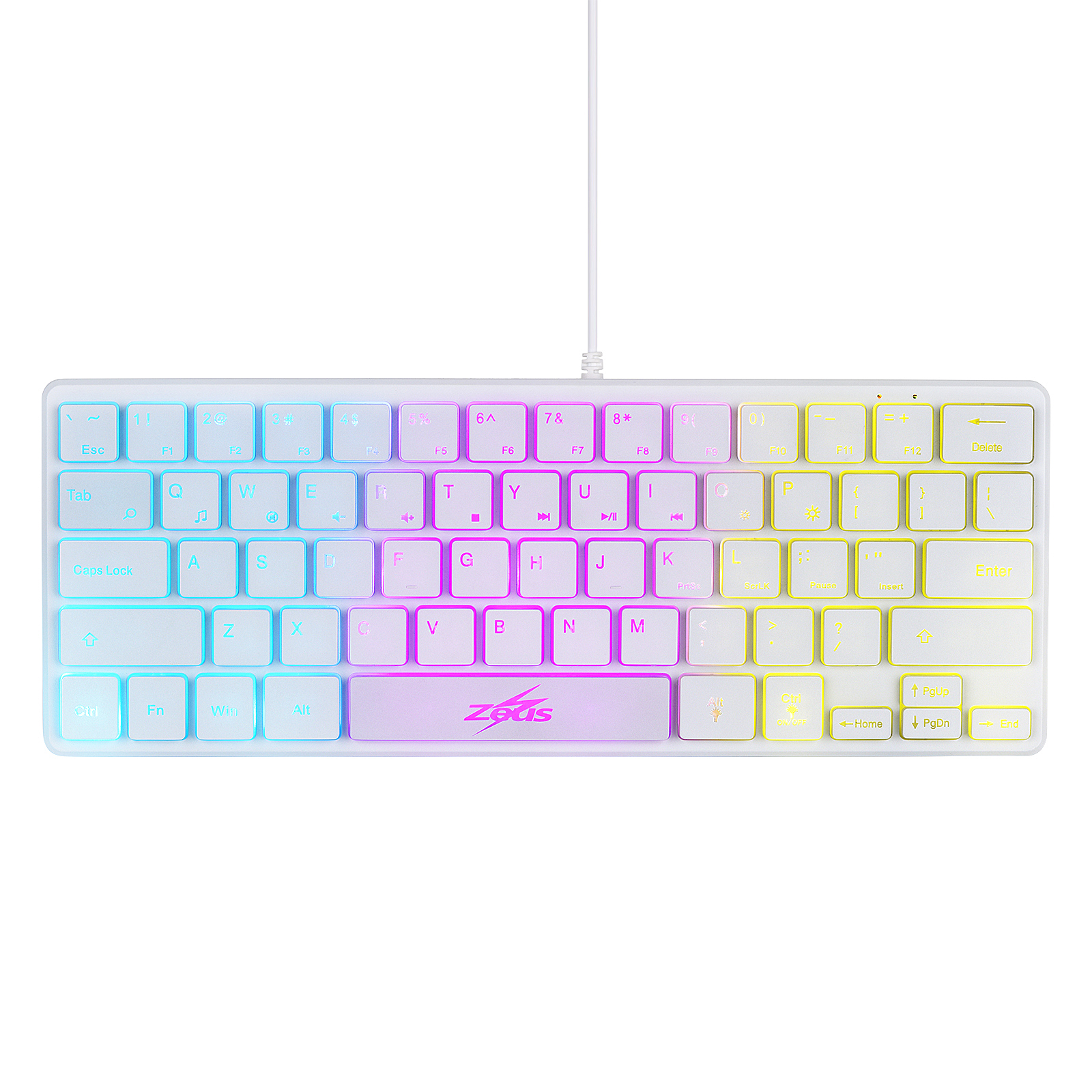 Zeus Z-988 RGB Gaming Keyboard - 64 Keys Keypad / Keyboard Multi Color ...