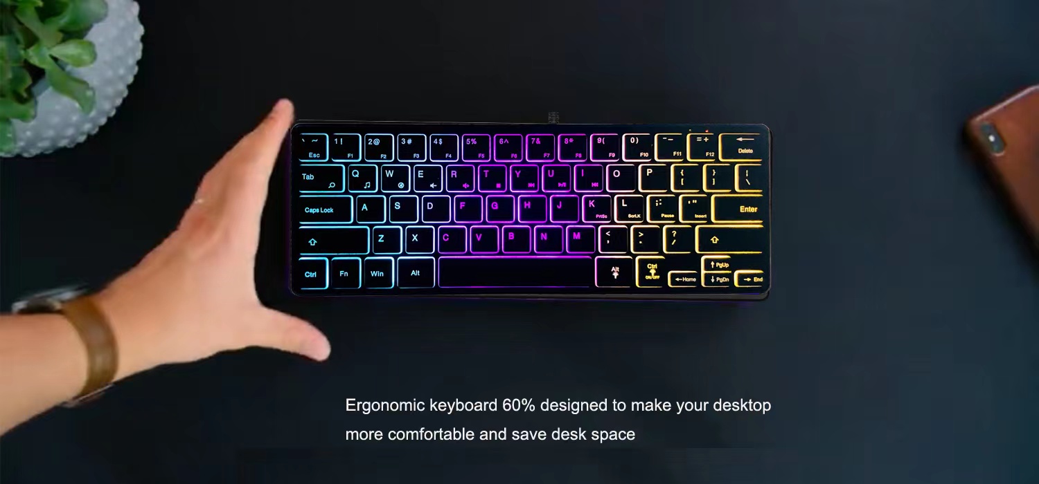 Zeus Z-988 RGB Gaming Keyboard - 64 Keys Keypad / Keyboard Multi Color ...