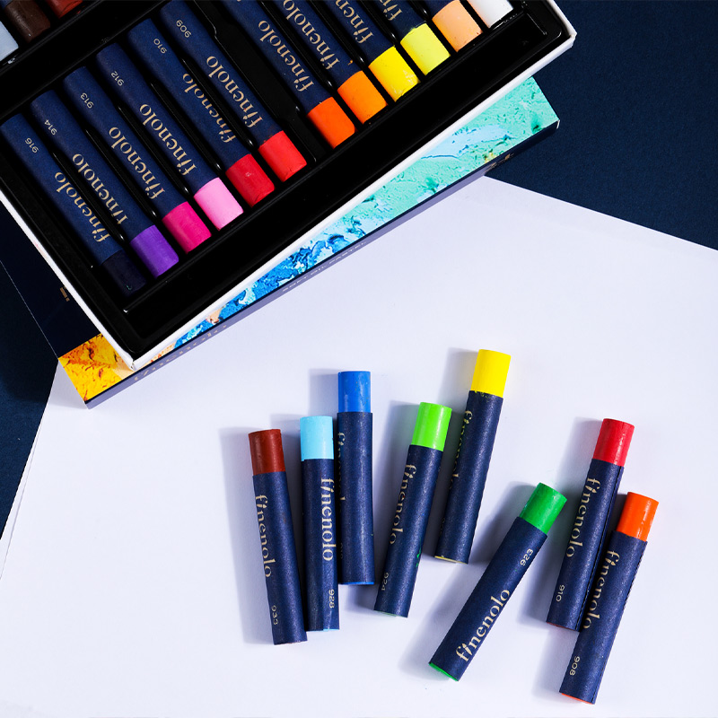Finenolo by Deli Oil Pastel Pentel Set 12/24 Colors/Box Heavy Color ...