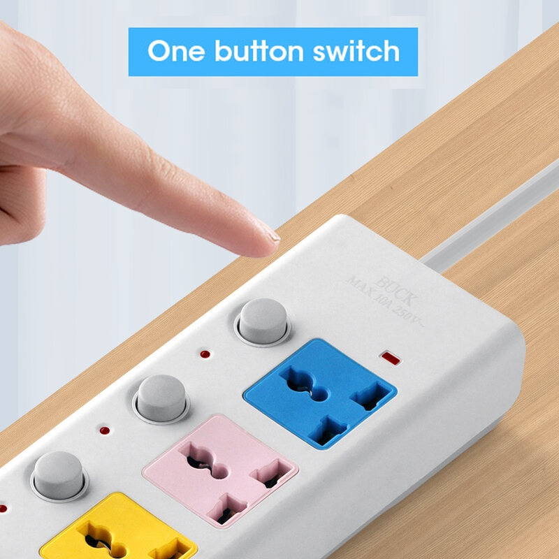 Zeus Multi-Function Socket Extension Outlet with 4 Power Socket AND 2 ...