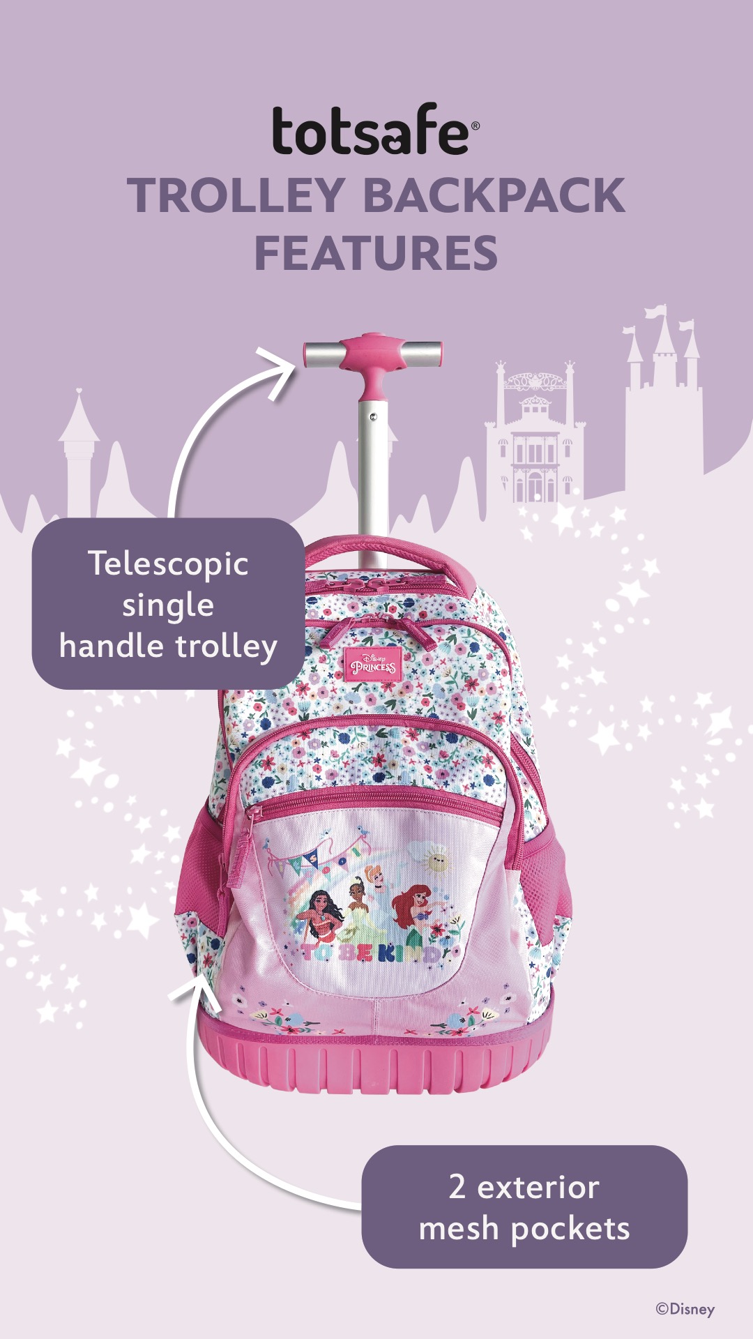 Disney Princess Trolley Backpack | Shopee Philippines