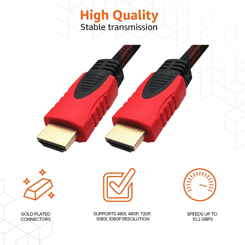 EasyPC| Ad-Link Black and Redmesh hdmi cable connector| 5 and 10 Meters ...