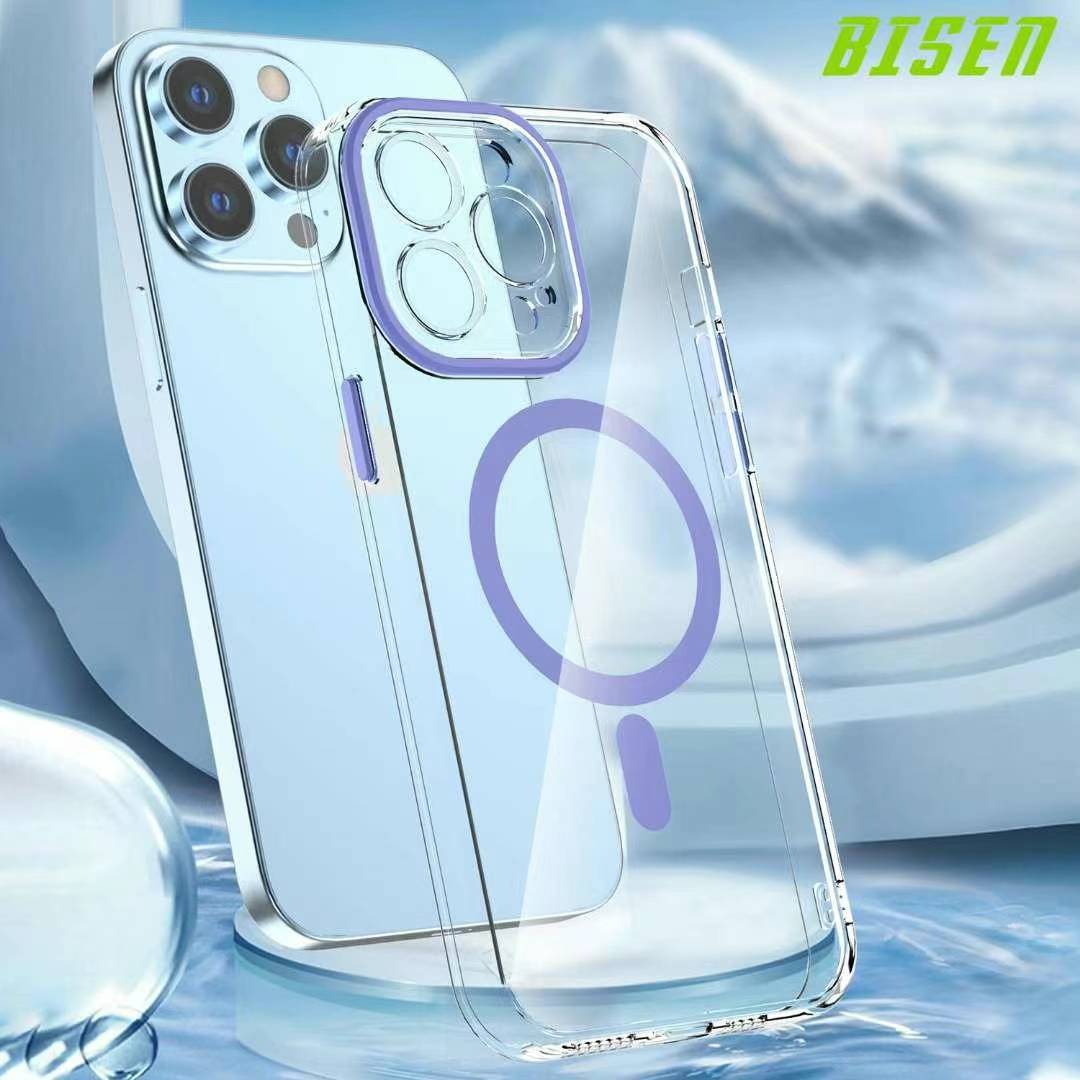 Bisen Lucency Magnetic Protective Anti-Collision Transparent Phone Case ...