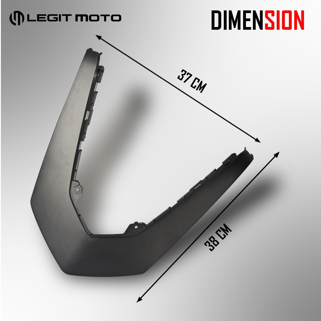 LEGITMOTO YAMAHA NMAX V2 BIG U FRONT COVER MATTE GRAY FOR NMAX V2 ...