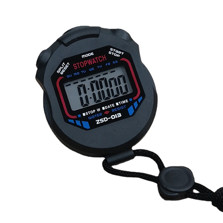 Stopwatch Chronograph Timer Counter Waterproof Digital LCD With Battery ...