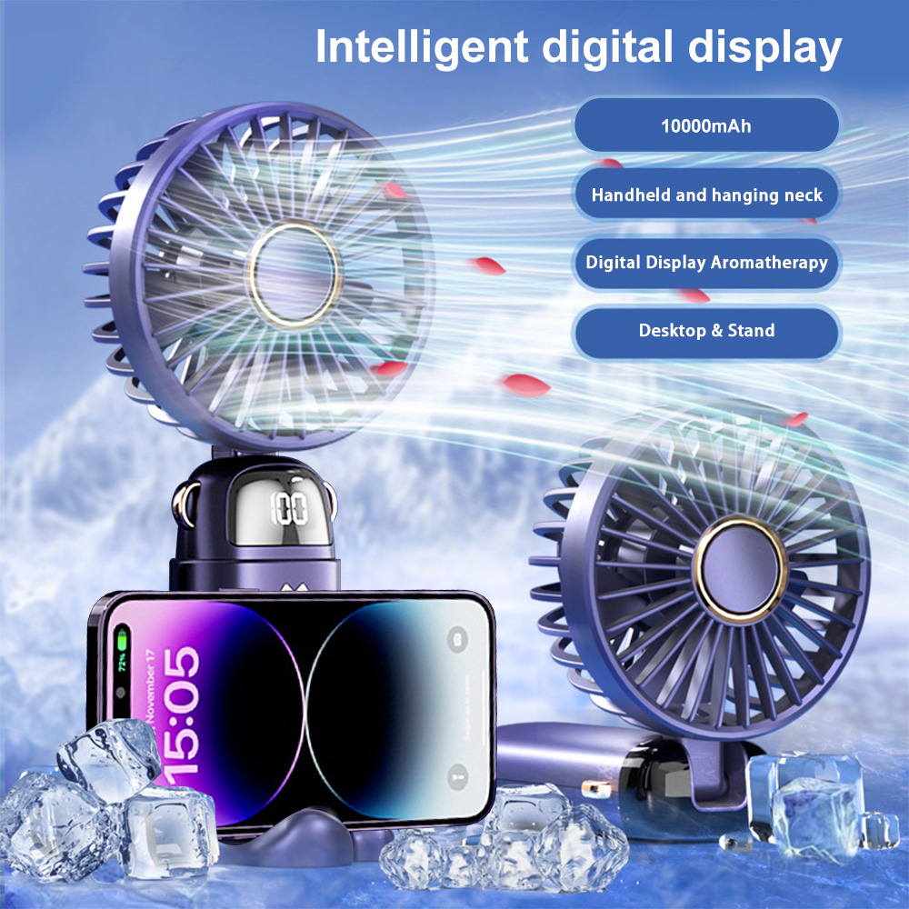 Portable Mini Fan Rechargeable for School with Light for Kids Electric ...